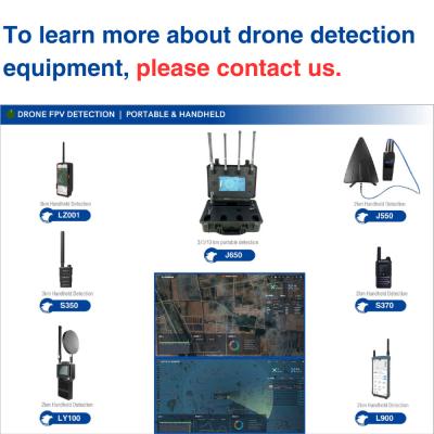 China Handheld 3000 Meters FPV DJI Drone Detector 400MHz 2.4GHz 5.2G 5.8G Portable Detection for sale