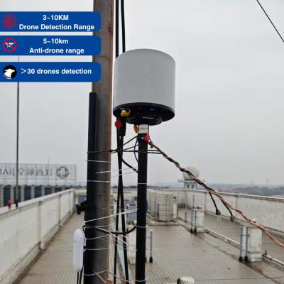 China 3/5/10KM Drone Jammer Fixed Outdoor Fpv Jamming Detection All In One with drone command control syestem for sale