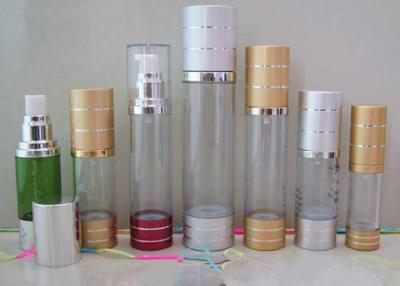 China Colorful PP Airless Cosmetic Bottle / Lotion Bottle With 15ml, 30ml, 50ml Capacity for sale