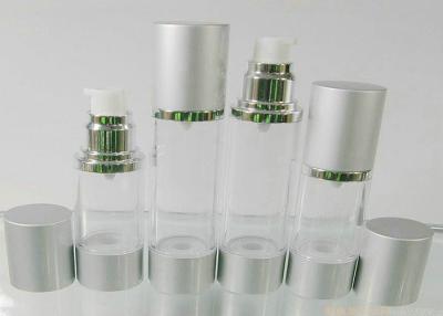 China 50ml PP Airless Cosmetic Bottle With Transparent Cap for Cosmetic Packaging AM-ACP for sale