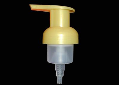 Китай насос мыла желтого PP пластичного точного ручного аэрозоля 13mm до 28mm пенясь для косметического пакета продается