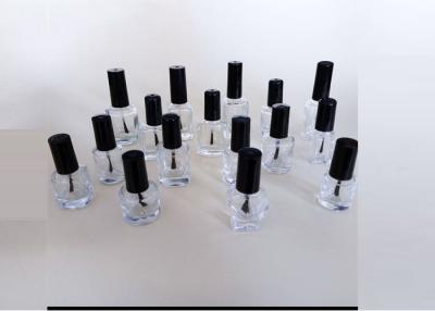 China Basic Style Glass Tiny Nail Polish Bottles Matt Surface For Cosmetic Packing for sale