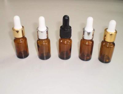 China Medical Custom Silcon Glass Dropper Bottles 15ml With Cold Coated Cover for sale