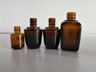 China Cosmetics 50ml Brown Dropper Bottles With Childproof / Pilfer Proof Cap for sale