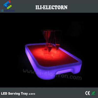 Cina party club used wireless control color changing illuminated electric serving tray in vendita