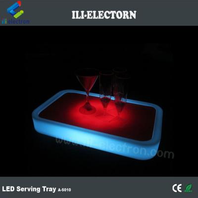 Cina party club used wireless control color changing illuminated electric serving tray in vendita