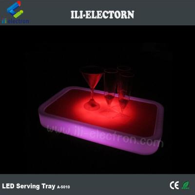 Cina party club used wireless control color changing illuminated electric serving tray in vendita