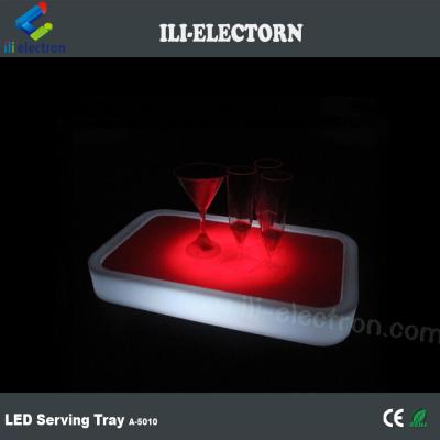Cina party club used wireless control color changing illuminated electric serving tray in vendita