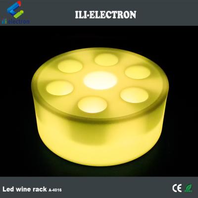 China Rechargeable remote control unique led plastic barware en venta