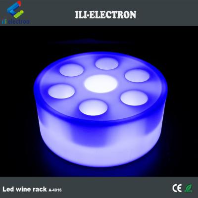 China Rechargeable remote control unique led plastic barware en venta
