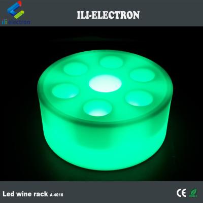 China Rechargeable remote control unique led plastic barware en venta