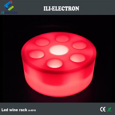 China Rechargeable remote control unique led plastic barware en venta
