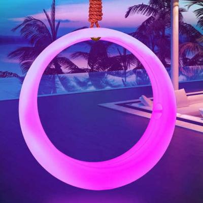 Cina Hotel Modern PE plastic LED RECHARGEABLE LED swing in vendita