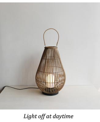 China Landschapslampen voor buiten Rattan Geweven lamp Oplaadbare hanger Te koop