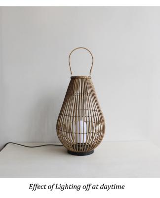China Landschapslampen voor buiten Rattan Geweven lamp Oplaadbare hanger Te koop