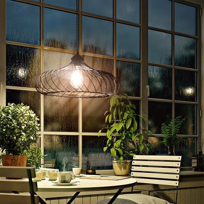 Cina Bamboo Material Industrial Style Pendant Lamp With Plug And Switch in vendita
