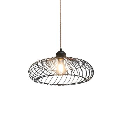 Cina Bamboo Material Industrial Style Pendant Lamp With Plug And Switch in vendita