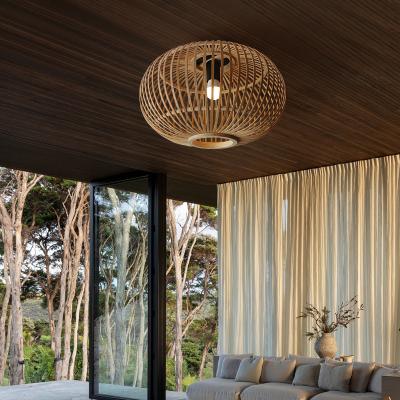 Cina Pendente di ombra per lampadina di vimini personalizzato per soffitto di corridoio interno in vendita