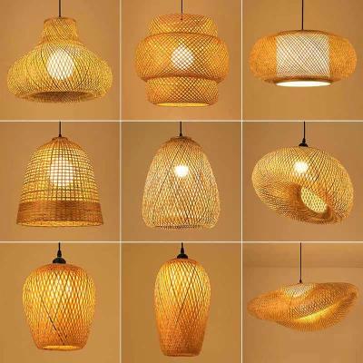 Cina handmade pendant lamp - Bamboo lantern - Hanging bamboo decorative lamp in vendita