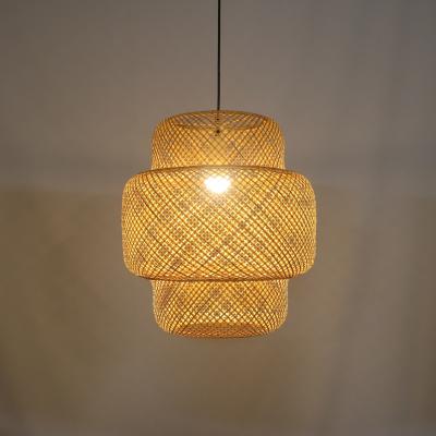 Cina handmade pendant lamp - Bamboo lantern - Hanging bamboo decorative lamp in vendita