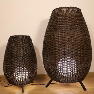 China 35cm/45 cm/78cm/128cm height artistic standing lamps rattan wicker floor lamps Te koop