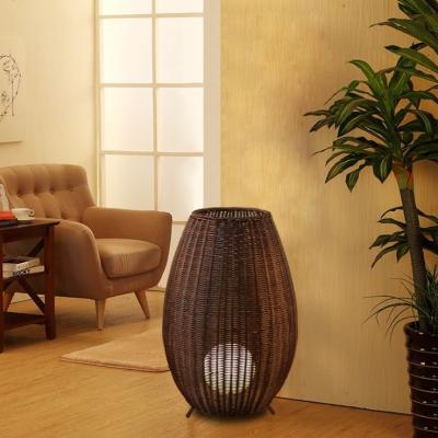 China 35cm/45 cm/78cm/128cm height artistic standing lamps rattan wicker floor lamps Te koop