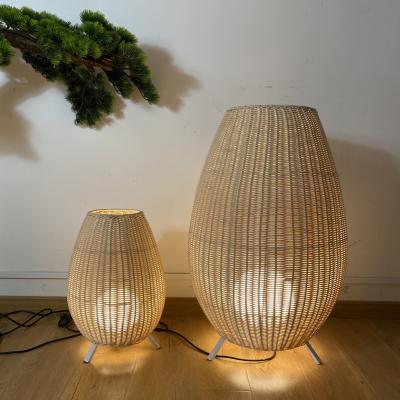 China 35cm/45 cm/78cm/128cm height artistic standing lamps rattan wicker floor lamps Te koop