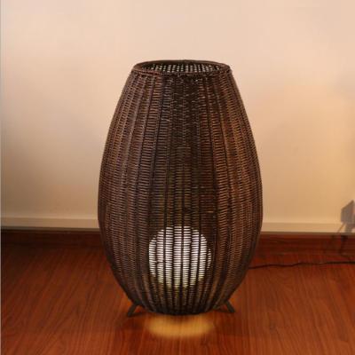 China 35cm/45 cm/78cm/128cm height artistic standing lamps rattan wicker floor lamps Te koop