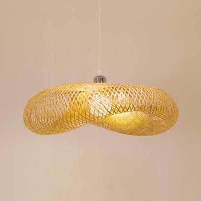 Cina Rattan Hanging Ceiling Lamp wicker pendant ceiling light lamp shades in vendita