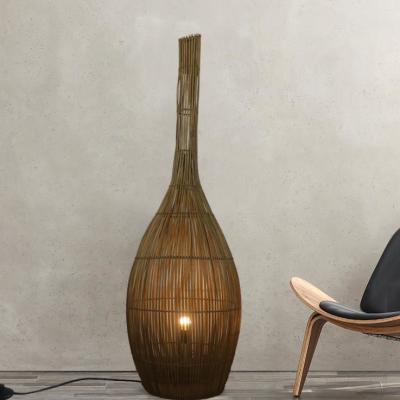 China 3500K artistieke vloerlampen van rotan licht voor hotel club woonkamer Te koop