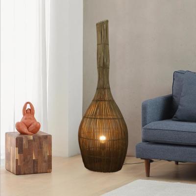 China 3500K artistieke vloerlampen van rotan licht voor hotel club woonkamer Te koop