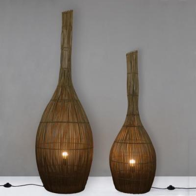 China 3500K artistieke vloerlampen van rotan licht voor hotel club woonkamer Te koop