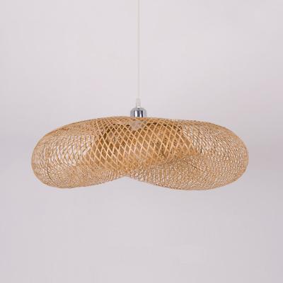 Cina Creative design hanging handmade Bamboo lampshade in vendita