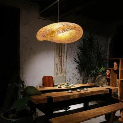 Cina Creative design hanging handmade Bamboo lampshade in vendita
