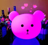China PE plastic decorative bear led table lamps for sale