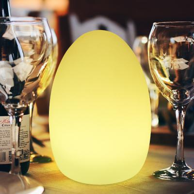 Cina hotel table decor plastic led lighting egg lamp in vendita