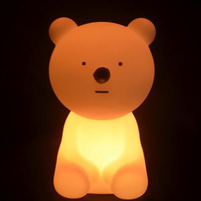 Cina color changing rechargeable plastic table cute led bear lamp in vendita