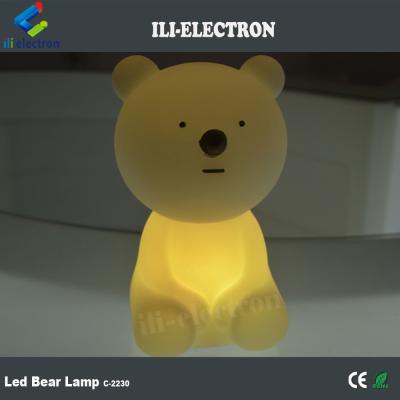 Cina color changing rechargeable plastic table cute led bear lamp in vendita
