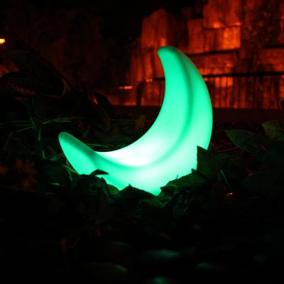 Cina illuminated moon shaped led table lamp in vendita