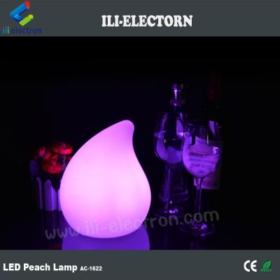 Cina colorful peach shape plastic Mini modern table lamp in vendita