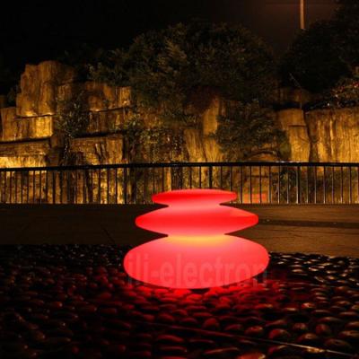 Cina remote control muti-color led plastic rock shape table lamp for sale in vendita