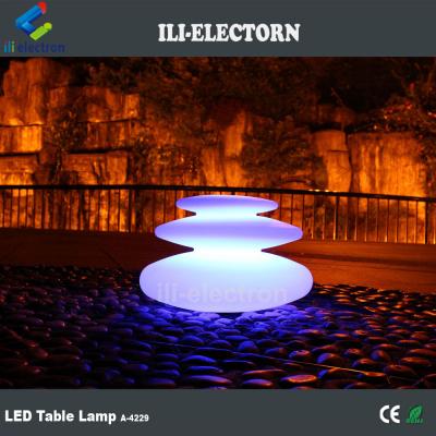 Cina remote control muti-color led plastic rock shape table lamp for sale in vendita