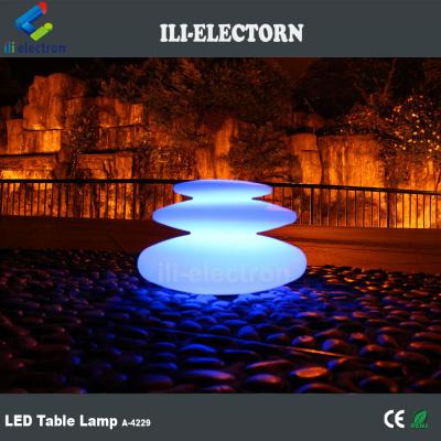 Cina remote control muti-color led plastic rock shape table lamp for sale in vendita
