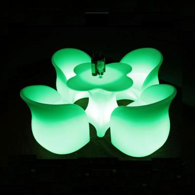 Cina Unique flower shaped outdoor led furniture for event luminous night club chairs in vendita