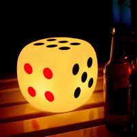 China Waterproof Plastic Glow Cube Dice Infarad Remote Control for sale