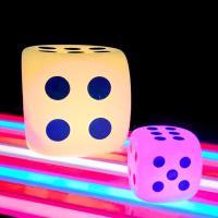 China Waterproof Plastic Glow Cube Dice Infarad Remote Control for sale