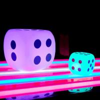 China Waterproof Plastic Glow Cube Dice Infarad Remote Control for sale