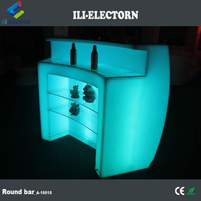 Cina CE /ROHS certificate color changing plastic illuminated portable led round bar in vendita