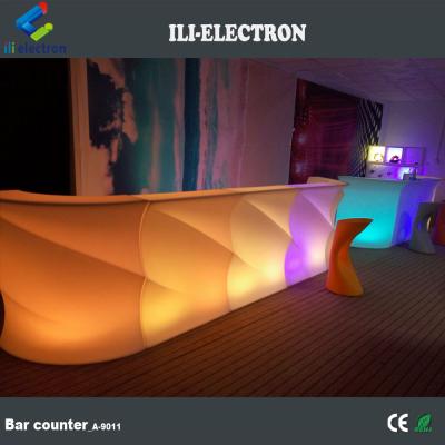 Cina Forma d' onda LED luminoso Bar Contatore, Tavolo da bar all' esterno a luce resistente all' acqua in vendita