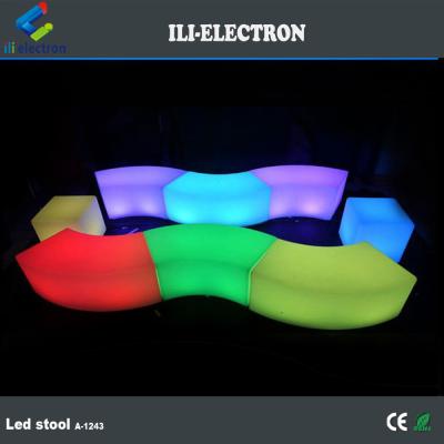 Cina remote control clear plastic LED magic lights stool seat in vendita